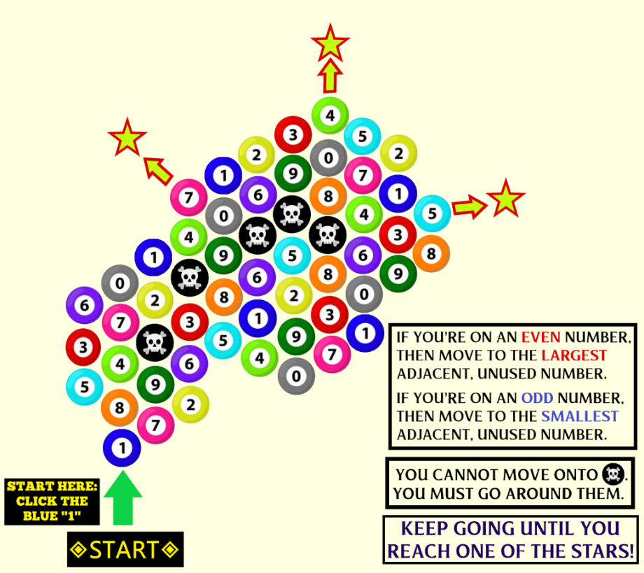 Hopscotch Number Maze Quiz - By MisterYogurt