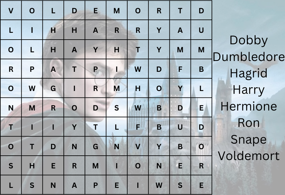Word Search: Harry Potter Characters Quiz - By AstronoMae