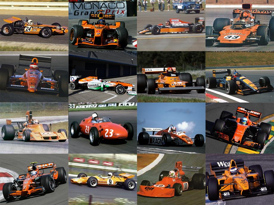 Orange Formula One Cars Quiz - By pi314159