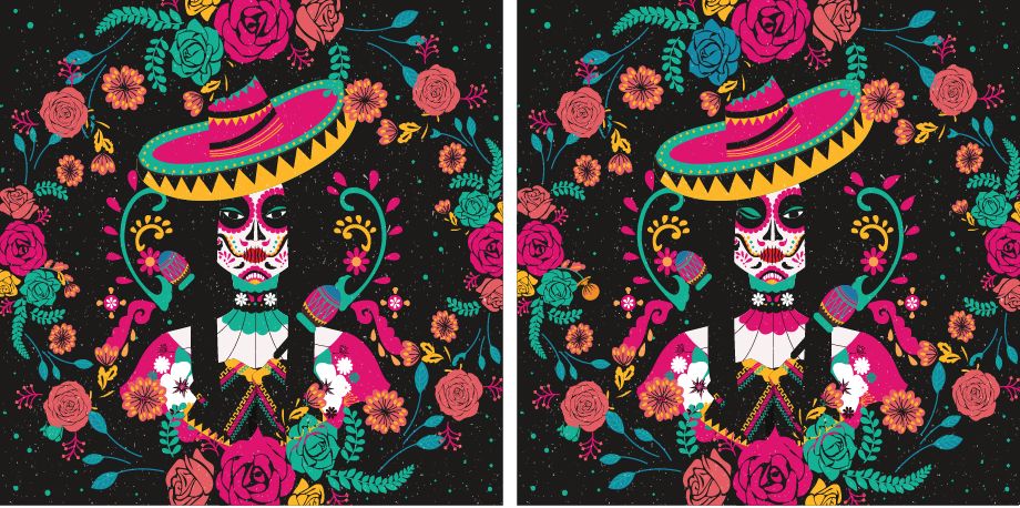 Click the Differences: Día de los Muertos Quiz - By Stavia