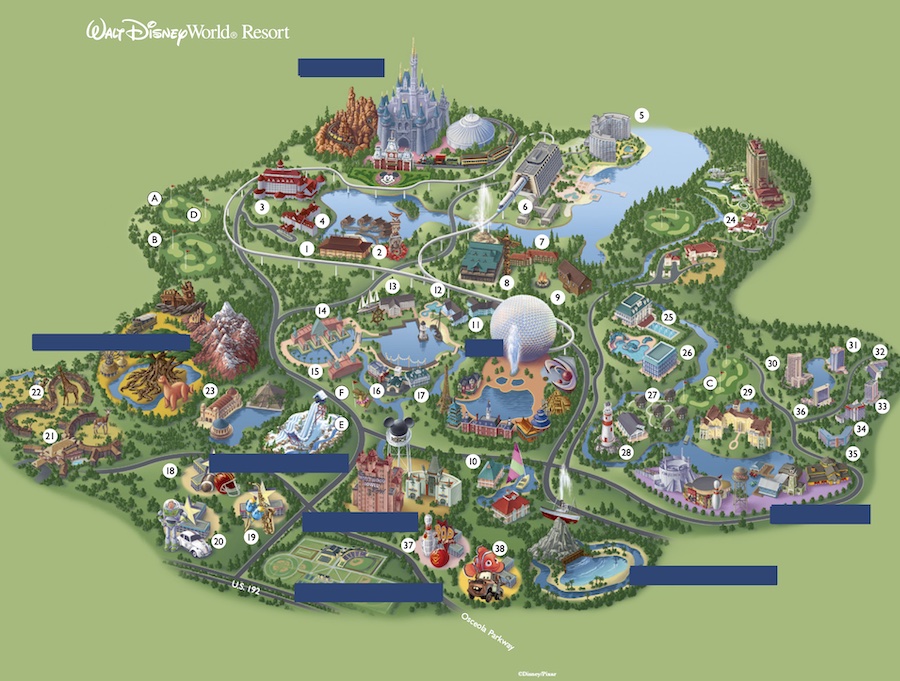 Clickable Disney World Map Quiz - By cabruce1