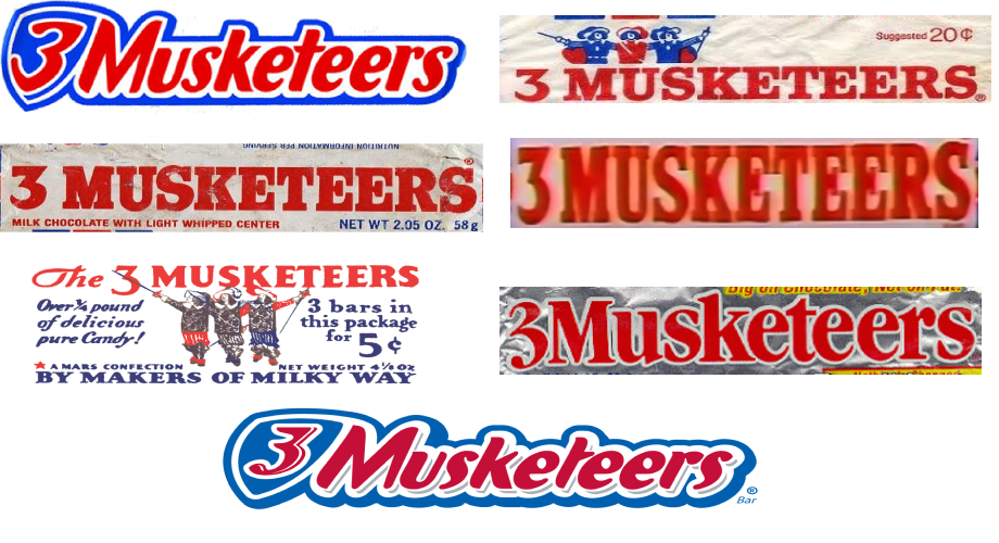 3 Musketeers Logos Over the Years Quiz - By chasek923
