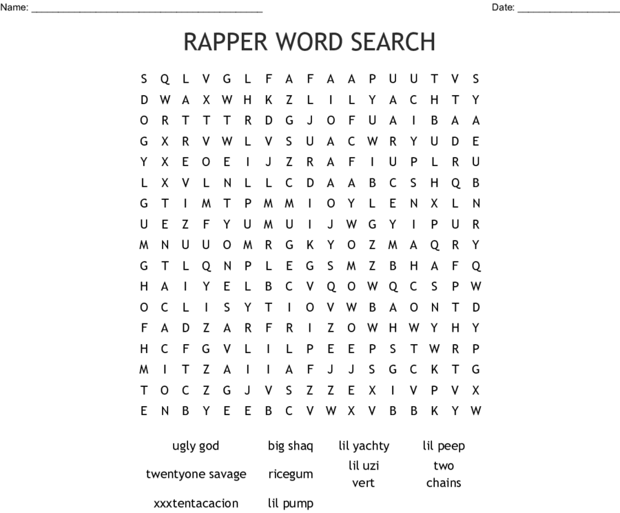 Word search: Rappers Quiz - By 1009856