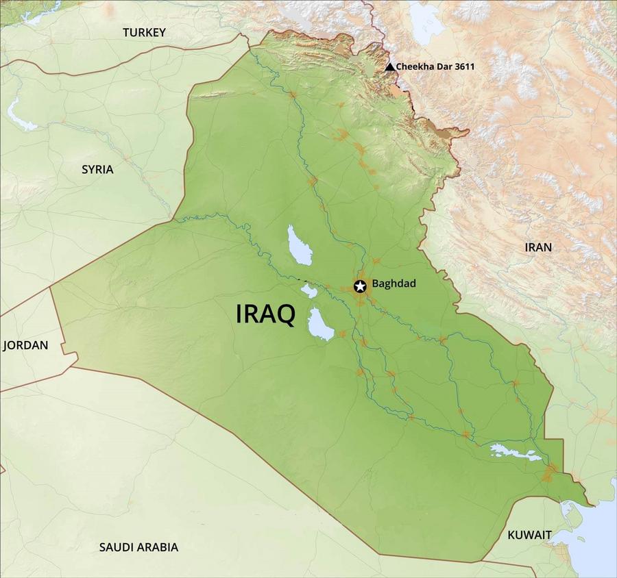 Syrian Desert Physical Map
