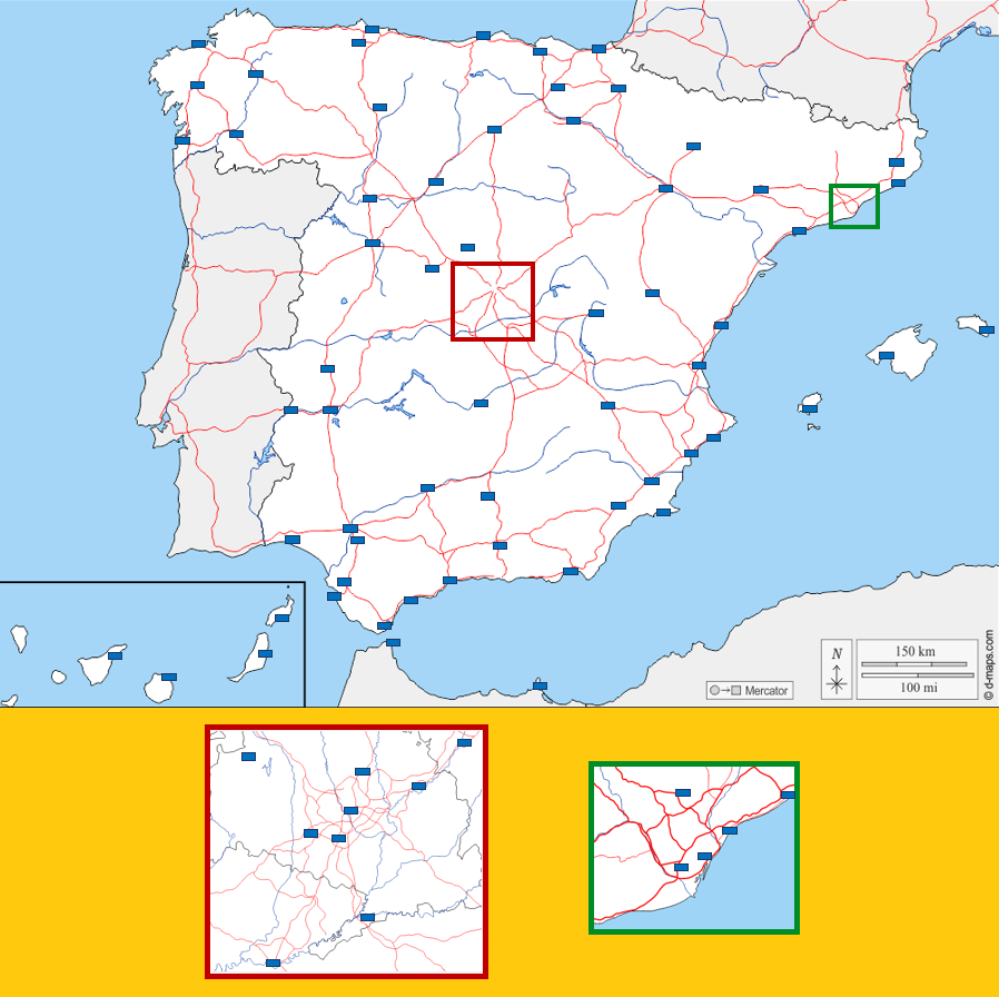 Spain Challenge: Place 75 cities on a map Quiz - By 40AngryMexicans