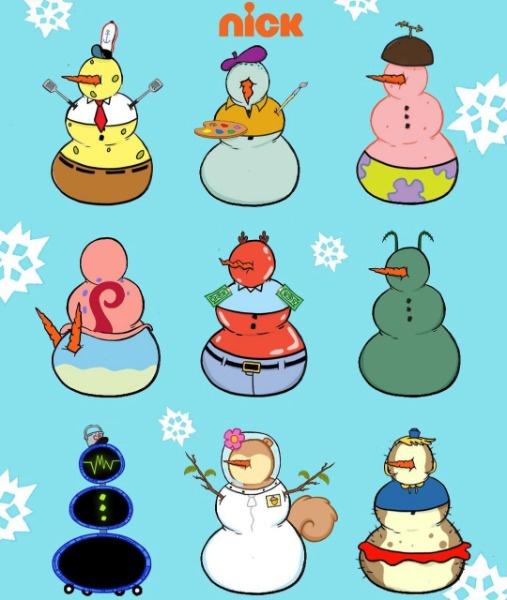 SpongeBob Snowmen Quiz - By jackfrog10
