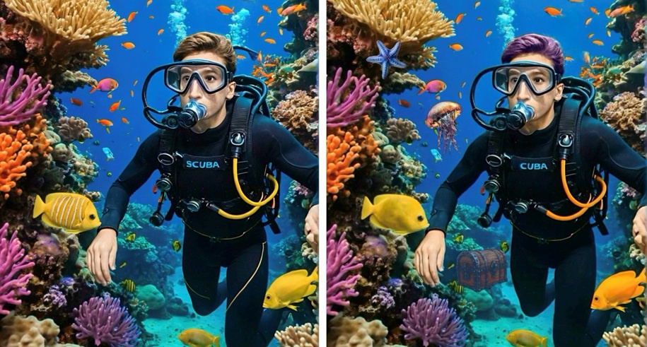 Spot What's Different: Scuba Diving Quiz - By BBoy77