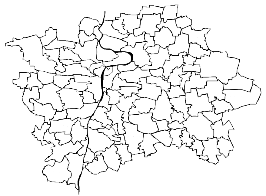 Prague Cadastral Districts map Quiz - By Vojife