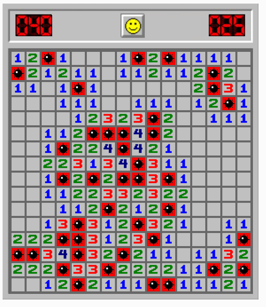 Minesweeper 025 (Intermediate) Quiz - By JoeCoolJRRT