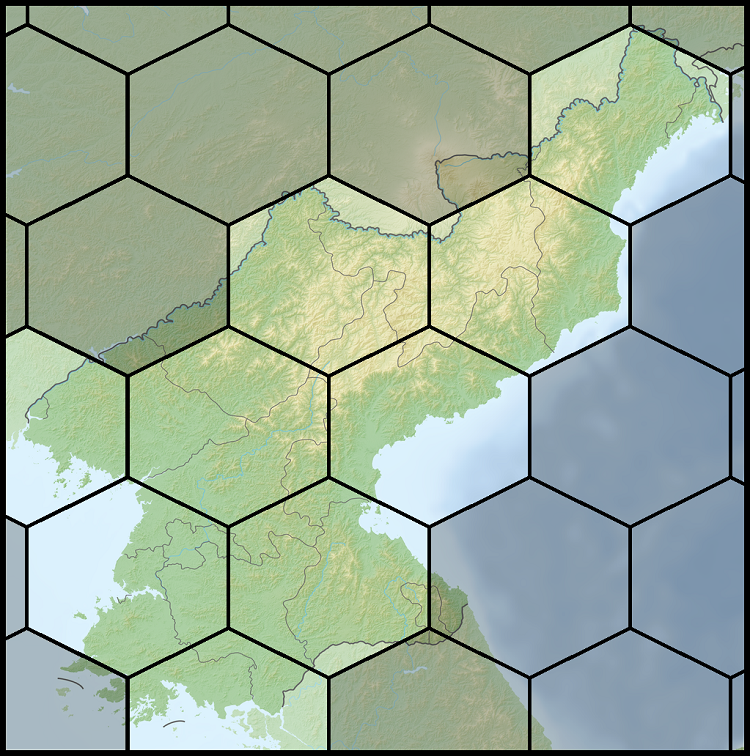 Fill the Hex Map of North Korea Quiz - By Acntx