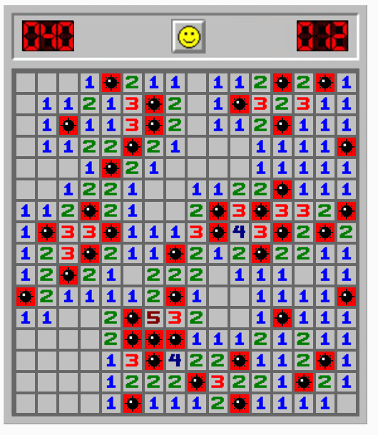 Minesweeper 012 (Intermediate) Quiz - By JoeCoolJRRT