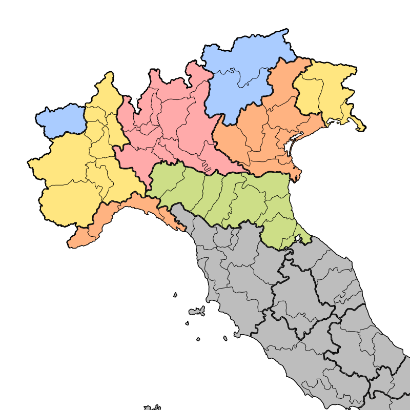 Provinces of Northern Italy (clickable map) Quiz - By larsmees