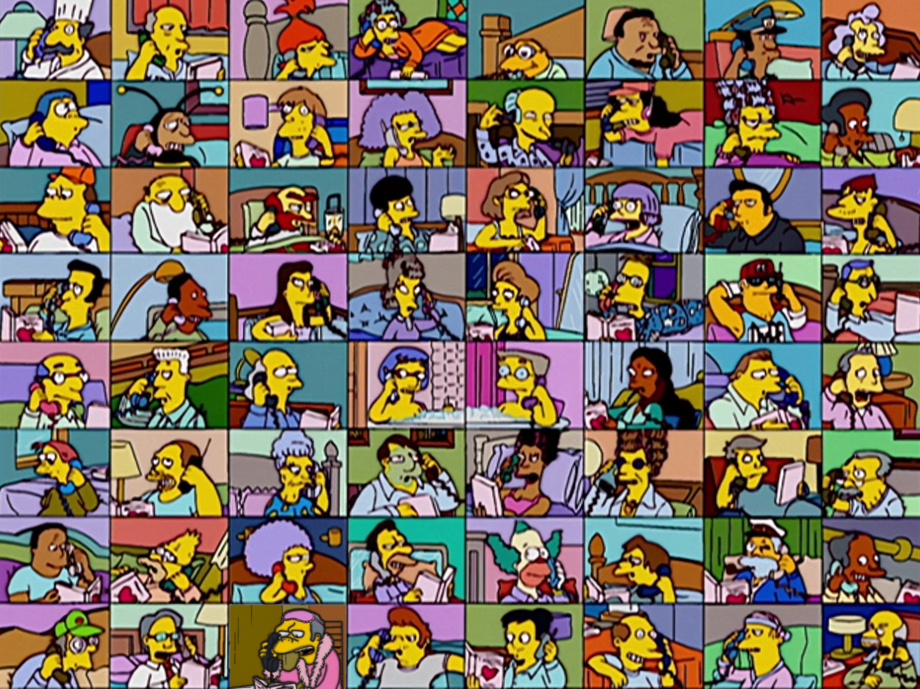 Simpsons Characters Gossiping About Marge's Book Quiz - By Sheldon