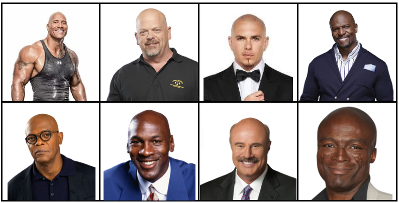 Great Eight: Bald Celebrities Quiz - By johncenafan612