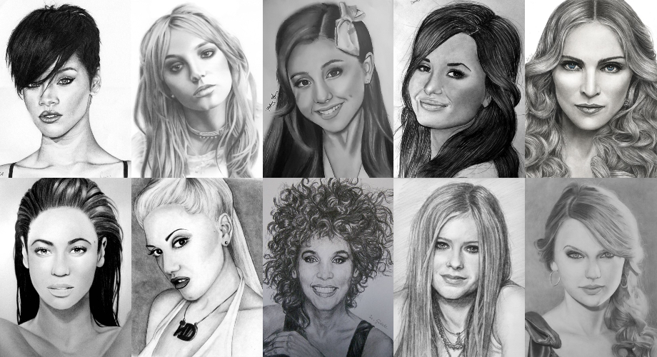Female Singers by Drawing Blitz Quiz - By Doctor_Arzt