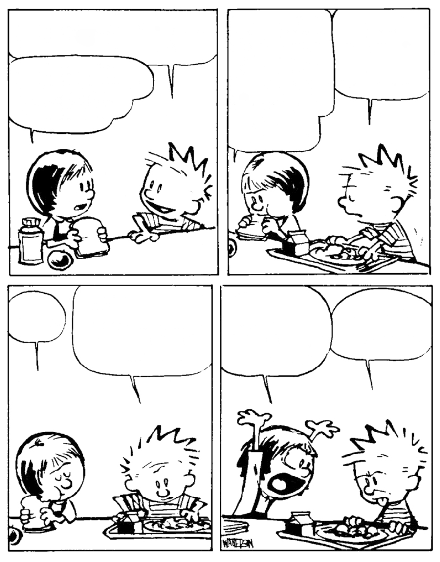 Comic Click: Cafeteria Lunch (C&H) Quiz - By sparkblip