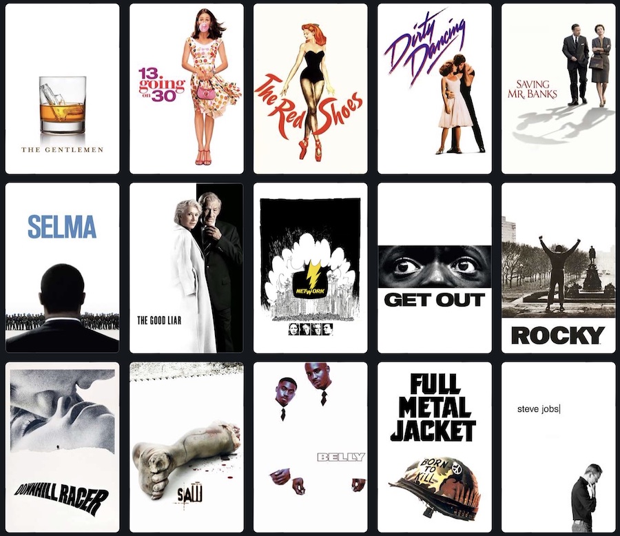 Movie Posters in White Quiz - By MSUKent