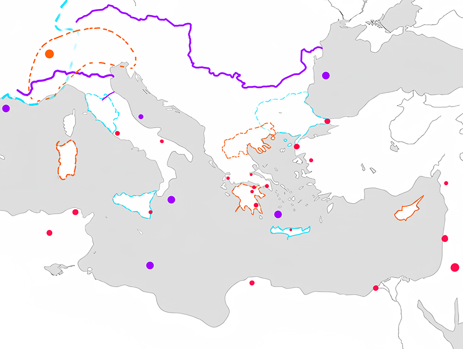 Greece Rome Ancient Map - HISA07 (I want to sleep) Quiz - By Wagu-Magu