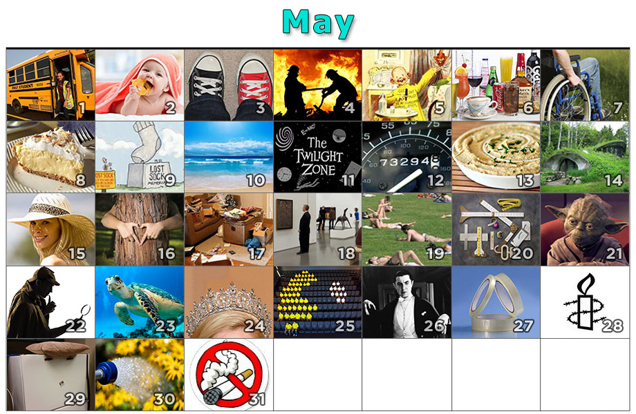 Celebrating Each Day: May Quiz - By kfastic