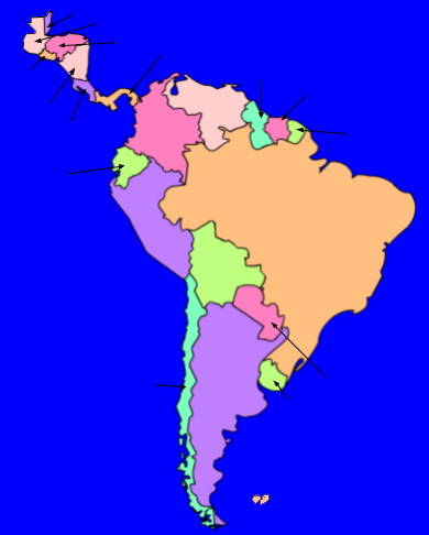 South and Central America Map Quiz - By WellsCounty