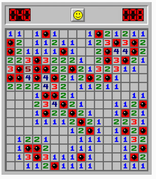 Minesweeper 008 (Intermediate) Quiz - By JoeCoolJRRT