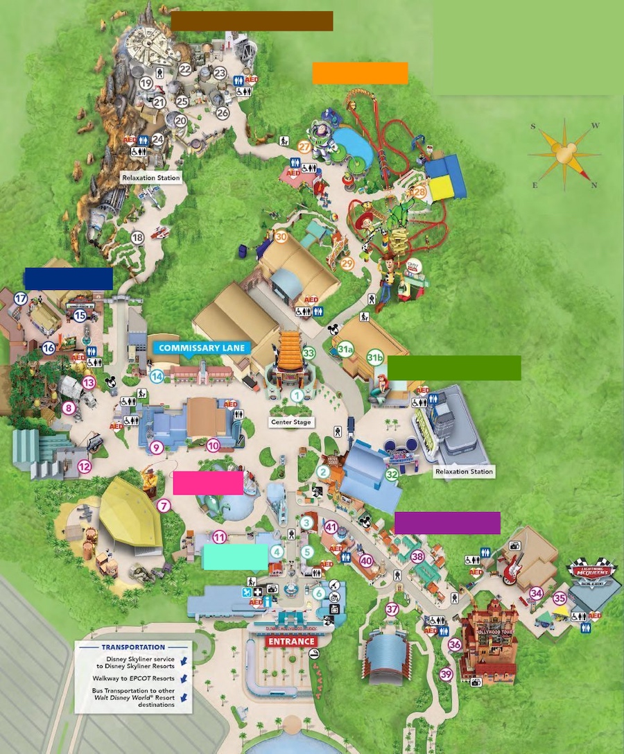 Clickable Disney's Hollywood Studios Map Quiz - By cabruce1