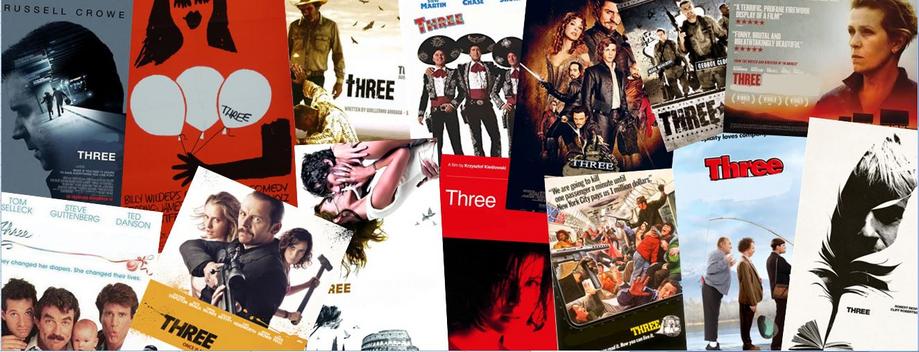Find the THREE Movie Poster Quiz - By mucciniale
