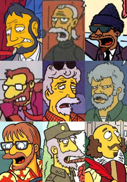 Famous Bearded Men in Simpsons Comics Quiz - By shorlin
