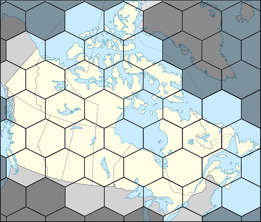 Fill the Hex Map of Canada Quiz - By Acntx