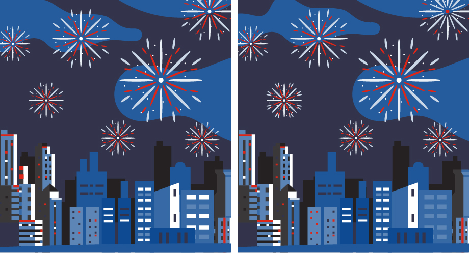 Click the Differences: July 4 Fireworks 2022 Quiz - By Stavia