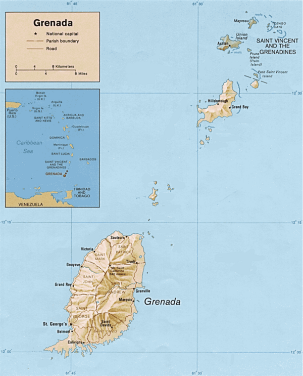 Grenada Physical Map Quiz - By mucciniale