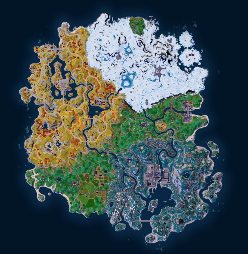 Fortnite Chapter 4 Season 2 Map with Landmarks Quiz - By robinseggblue
