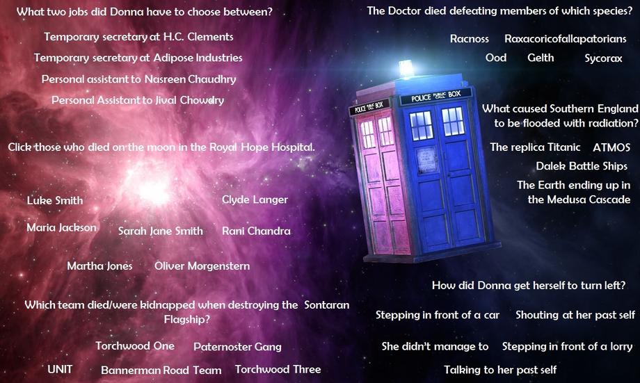 Doctor Who: Turn Left Quiz - By FantasticBowTies
