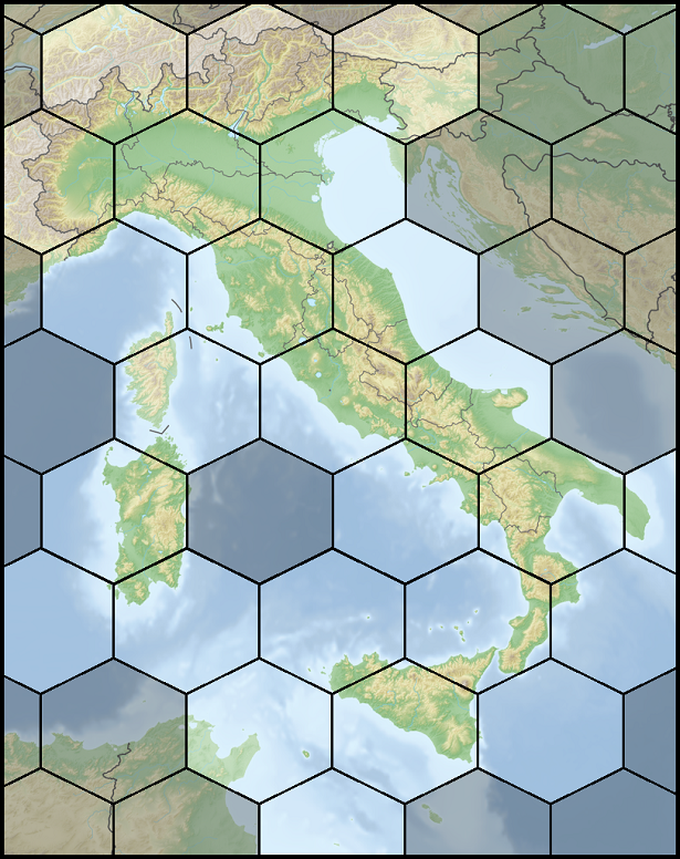 Fill the Hex Map of Italy Quiz - By Acntx