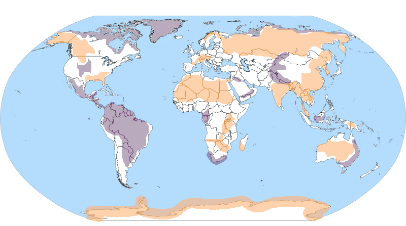 Clickable Animal Ranges Quiz - By landebeforetime