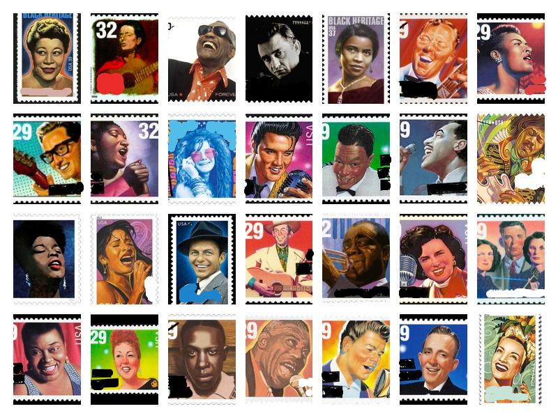 Singers on US Postage Stamps (Picture Click) Quiz - By hatefulmissy
