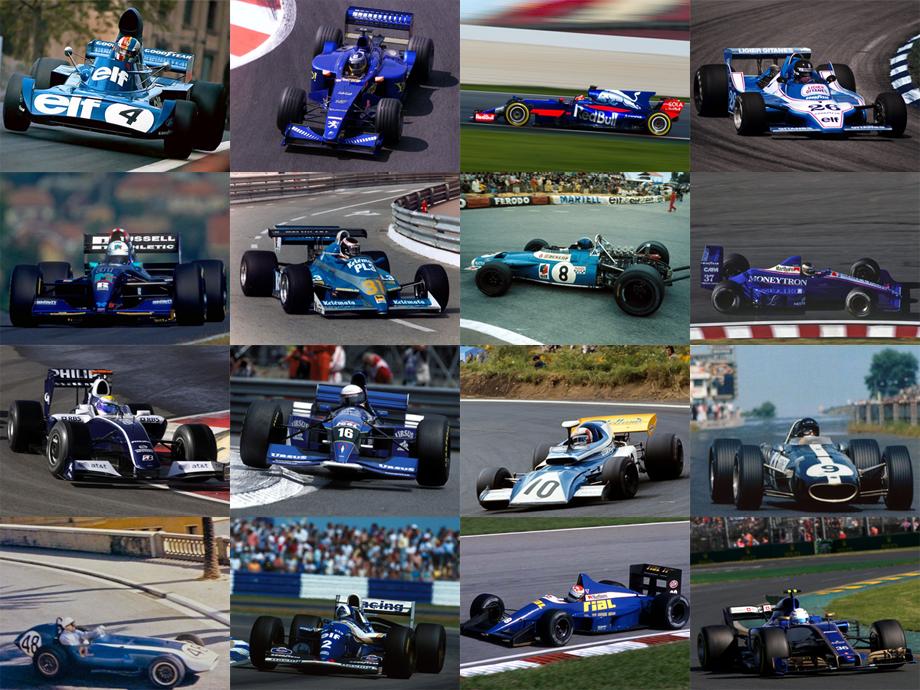 Blue Formula One Cars Quiz - By pi314159