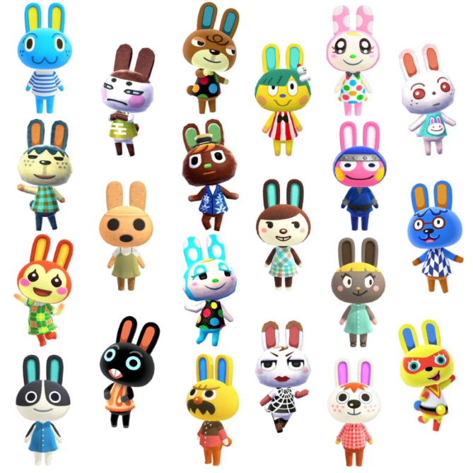 Animal Crossing Rabbits Picture Click Quiz - By atl-sharon