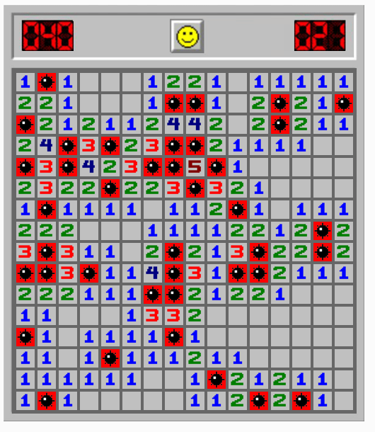 Minesweeper 021 (Intermediate) Quiz - By JoeCoolJRRT
