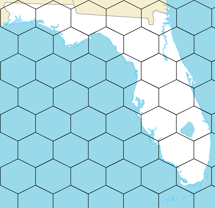 Fill the Hex Map of Florida Quiz - By Acntx