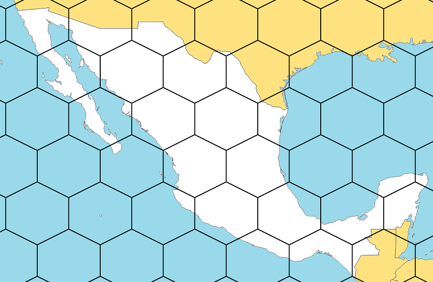 Fill the Hex Map of Mexico Quiz - By Acntx