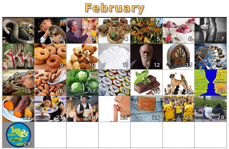 Celebrating Each Day: February Quiz - By kfastic