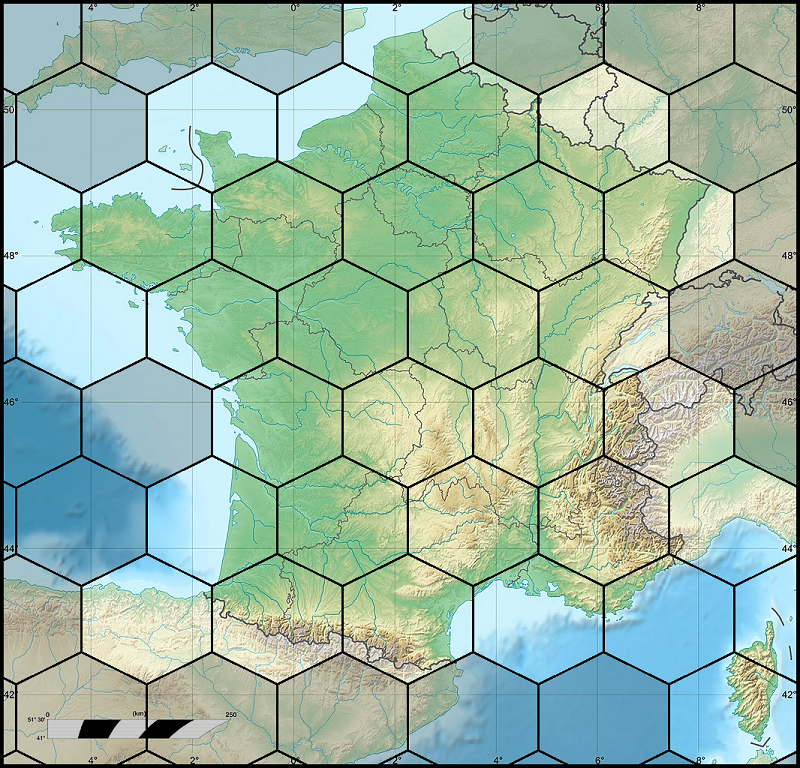 Fill the Hex Map of France Quiz - By Acntx