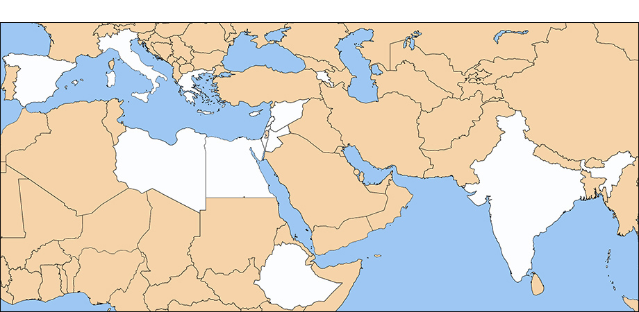Bible Countries on a Map Quiz - By Barbecue
