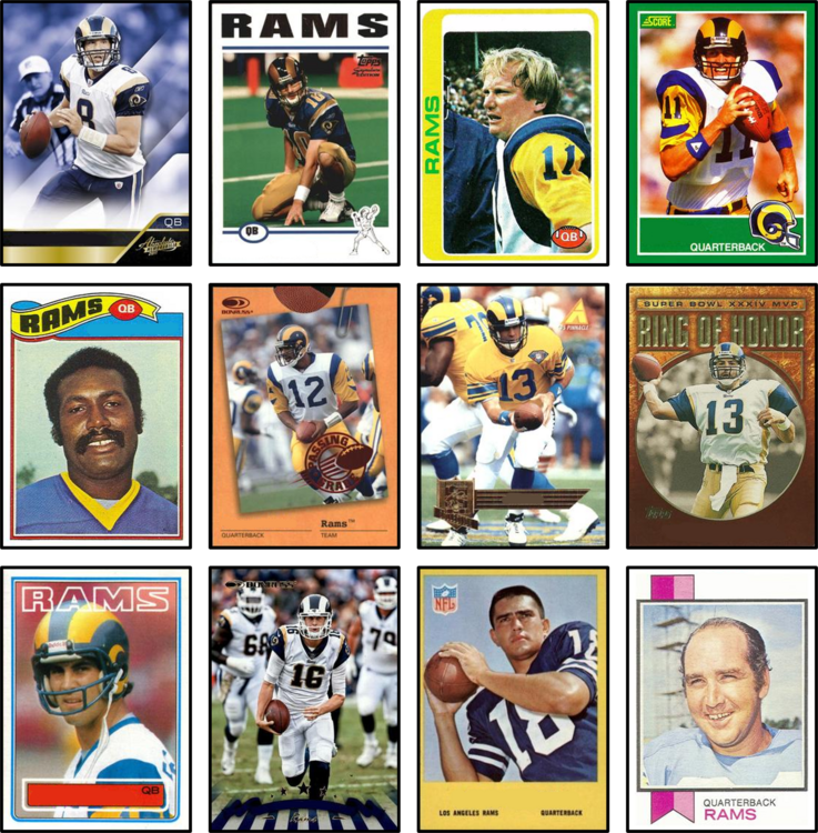 Los Angeles Rams Quarterback by Trading Card Quiz - By mattk77