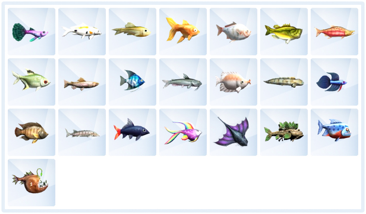 The Sims 4: Fishing Collection Quiz - By vinipereira