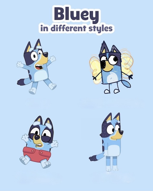 Bluey in Different Styles Quiz - By CGMFan1