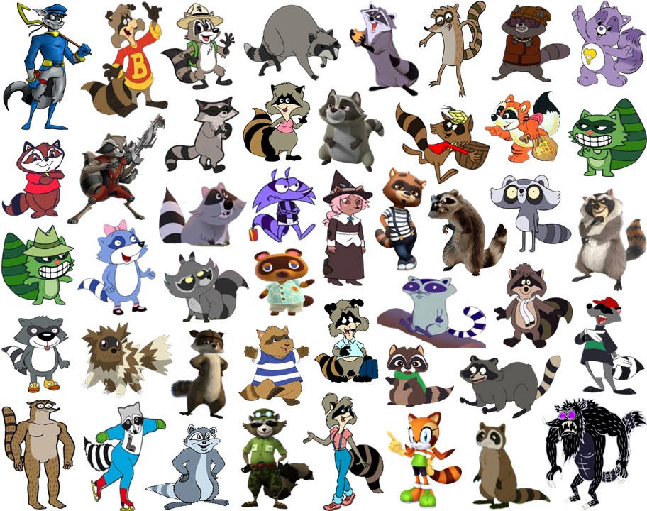 Click the Many Cartoon Raccoons Quiz - By ddd62291