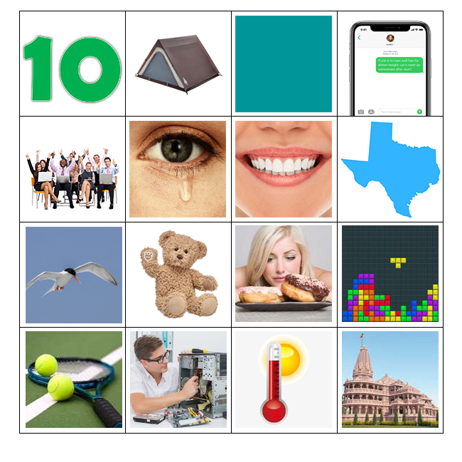 Words That Begin With 'Te' Picture Click Quiz - By johncenafan612