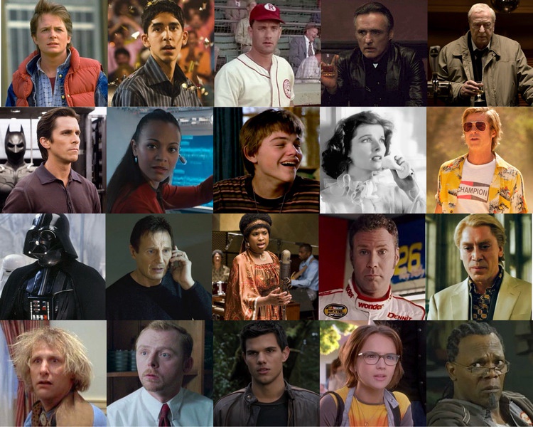 5x5 Movie Character Names Quiz - By ghcgh